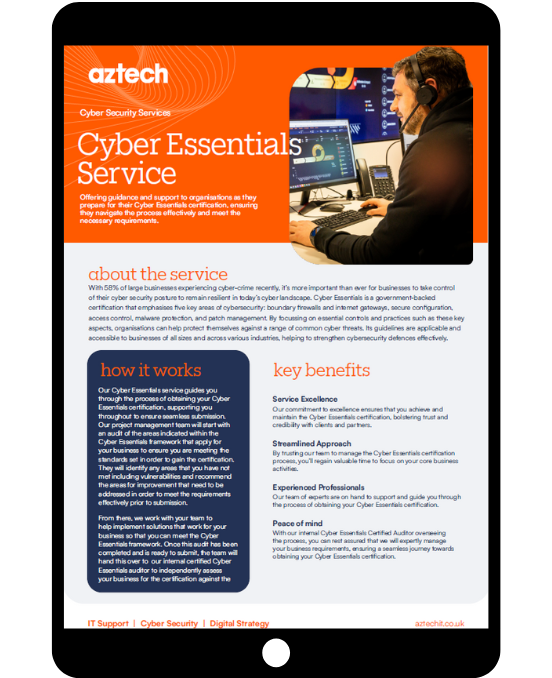Cyber Essentials Service | Aztech IT Solutions